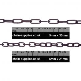 5mm Black Plated Chain