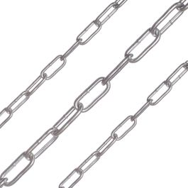 Bright Zinc Plated Chain 2.5mm Long Link 30m Reel